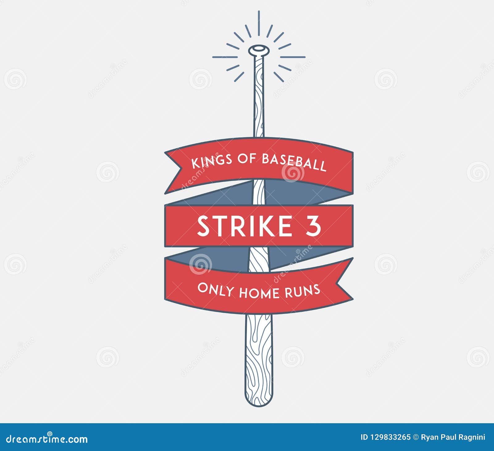 Baseball strike number 3 stock illustration. Illustration of crossed ...