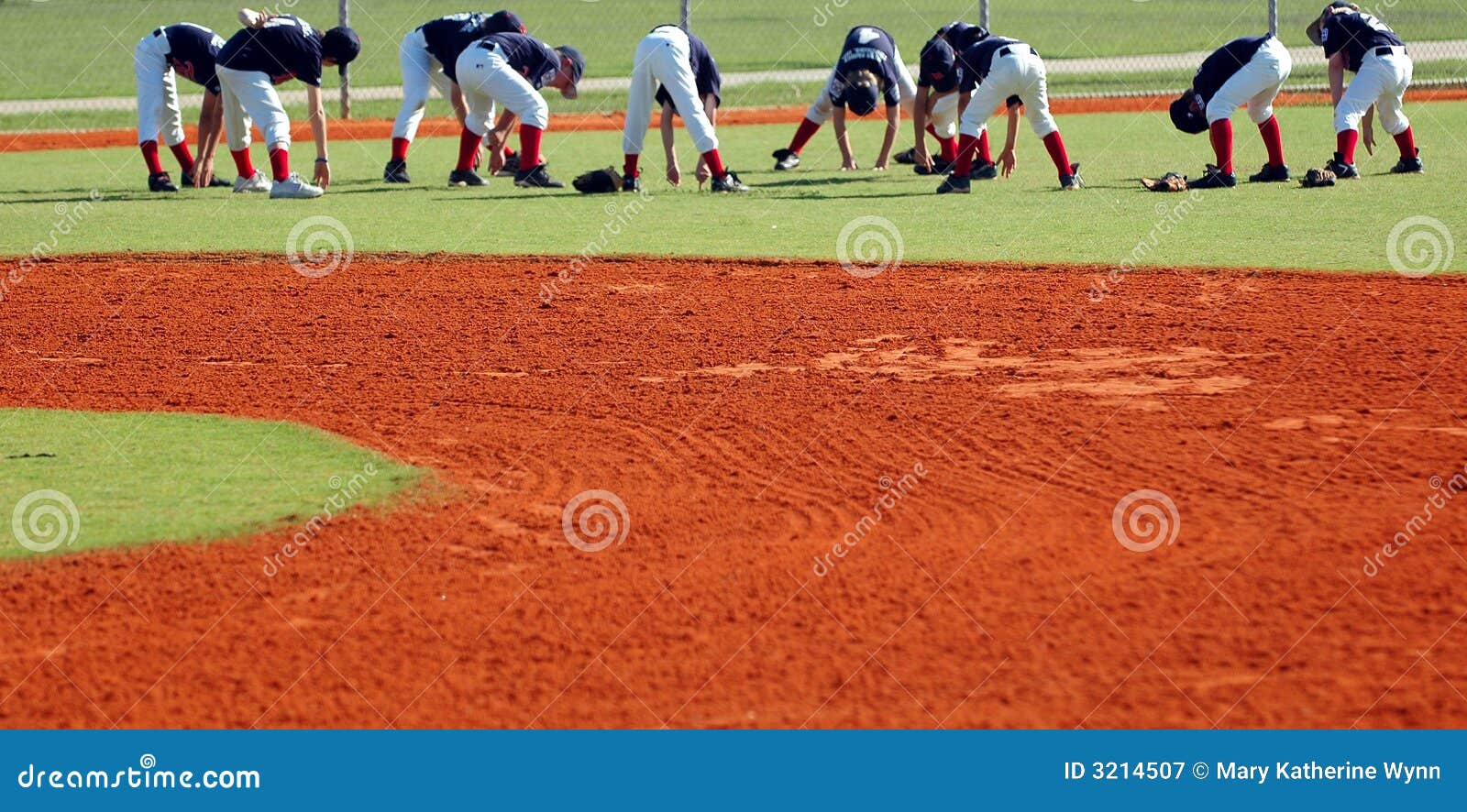 Baseball team stretch stock image. Image of baseball, stretch - 3214507