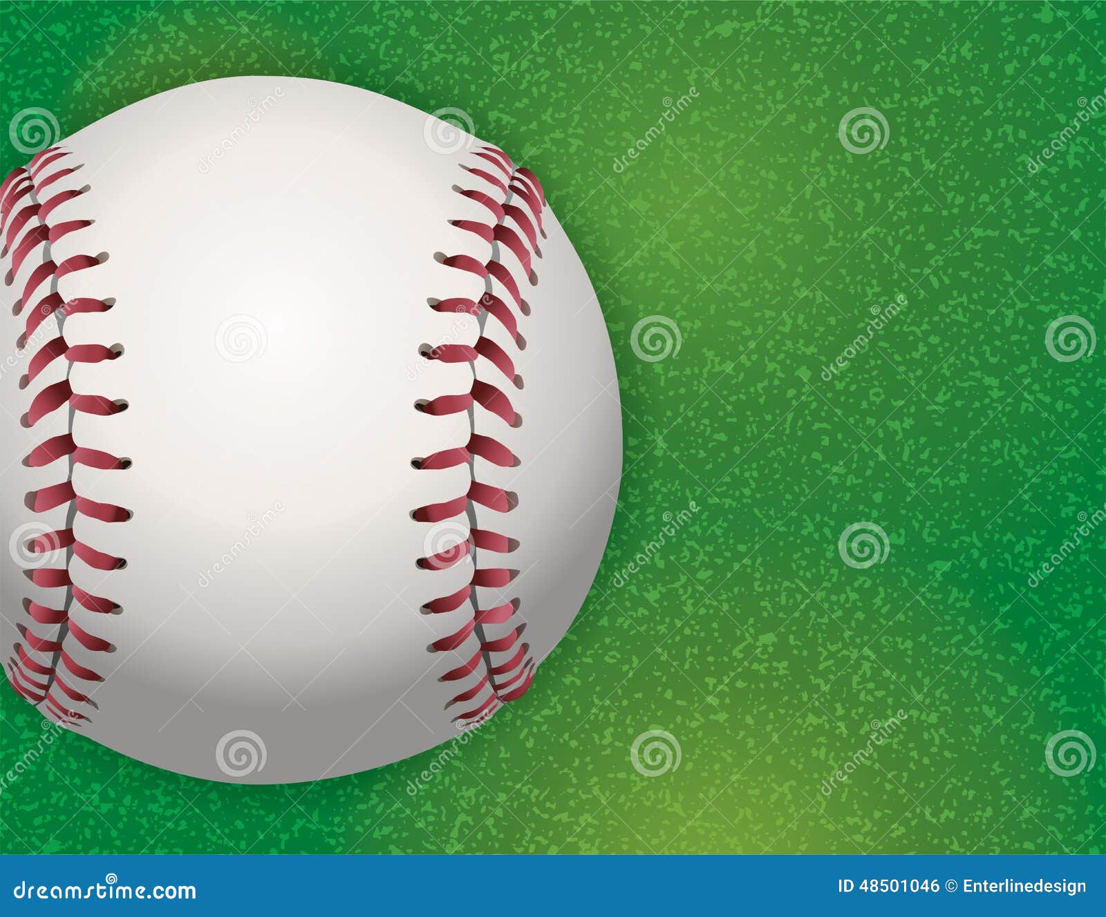 Baseball on Textured Grass Illustration Stock Vector - Illustration of ...