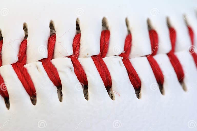 Baseball Threads Macro stock image. Image of close, game - 23661849