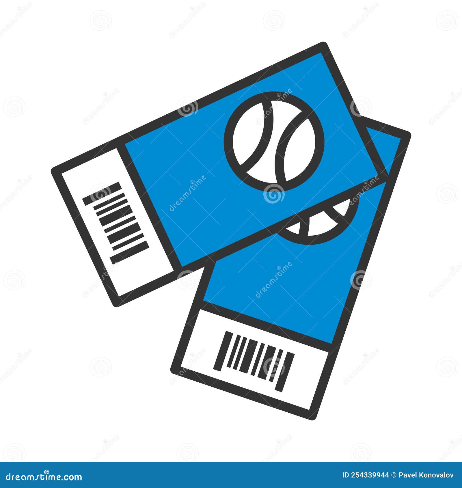 Baseball Tickets Icon stock vector. Illustration of baseball - 254339944
