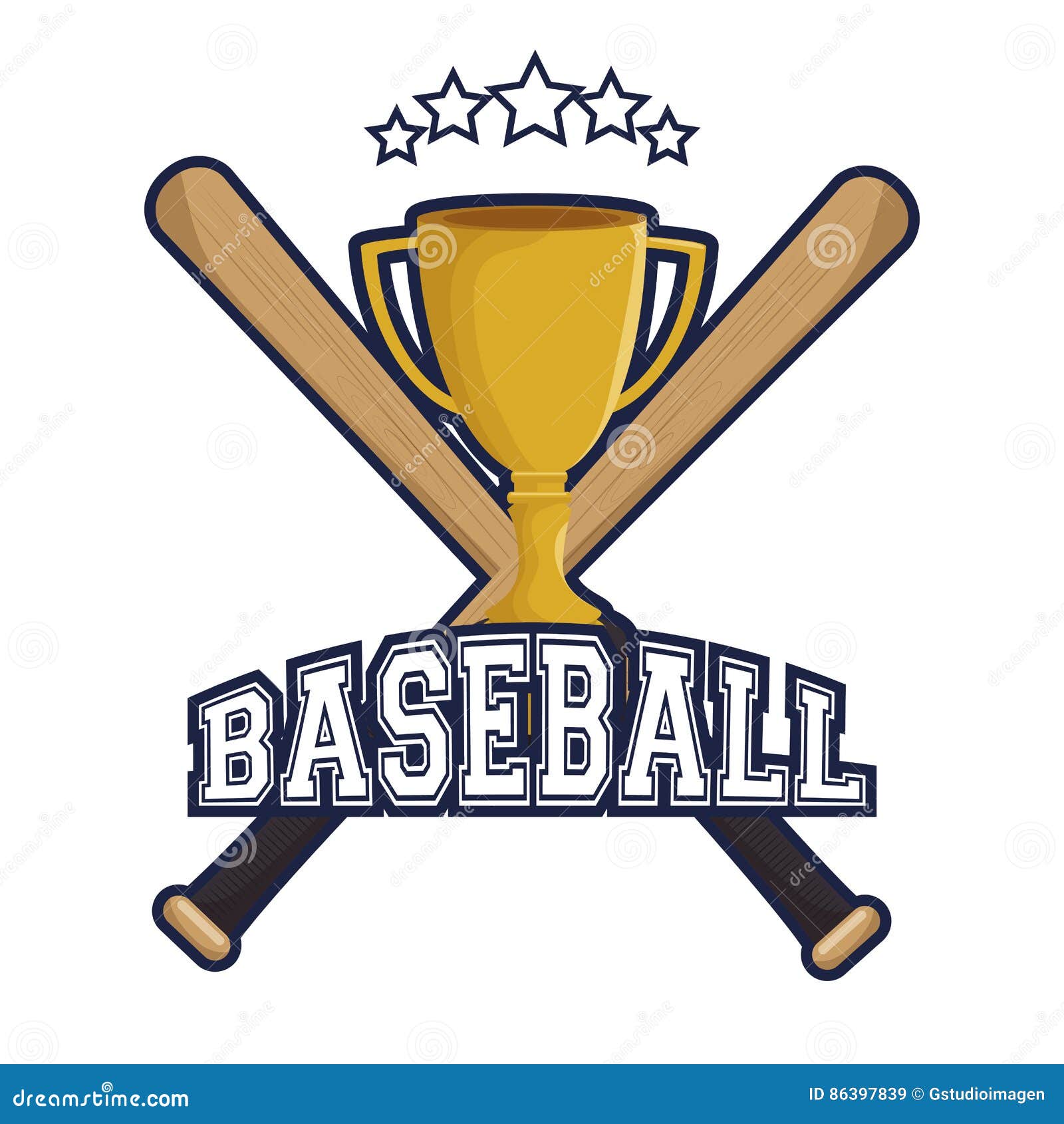 Baseball Trophy Winner Icon Stock Vector - Illustration of baseball ...