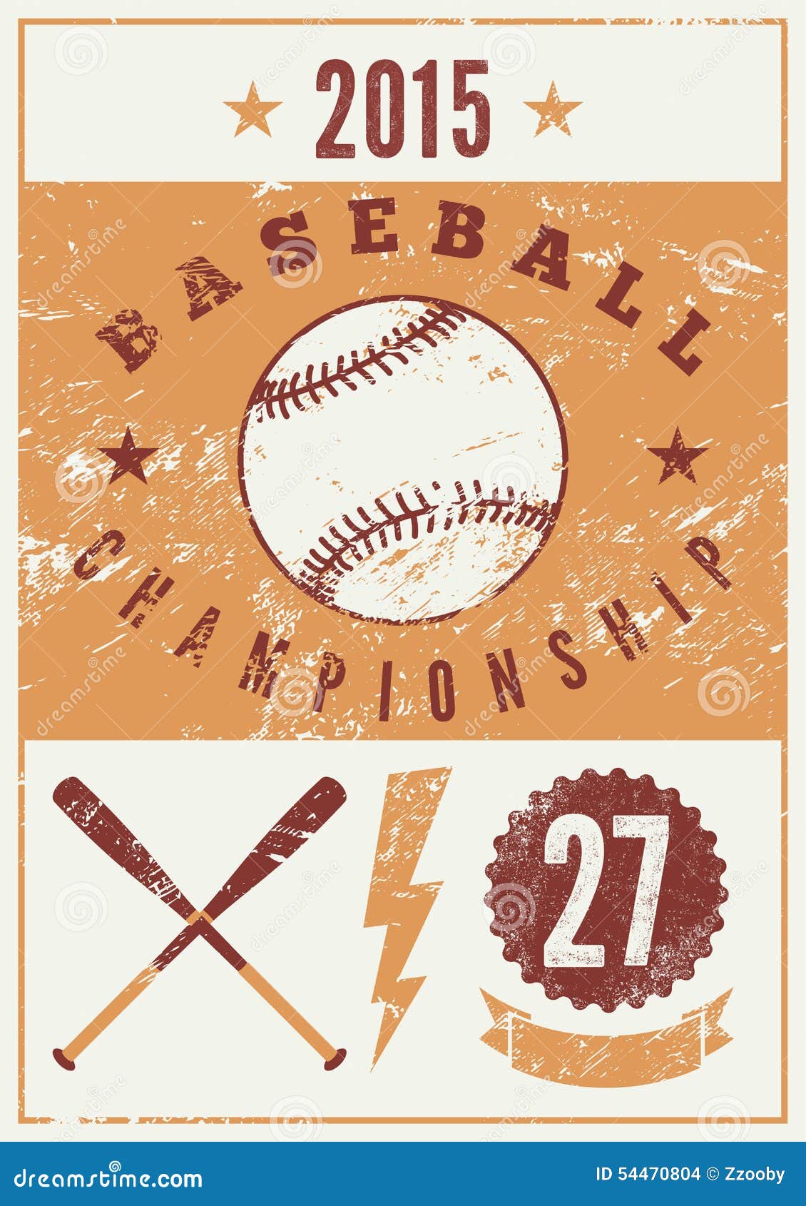 Baseball Typographical Vintage Grunge Style Poster. Retro Vector ...