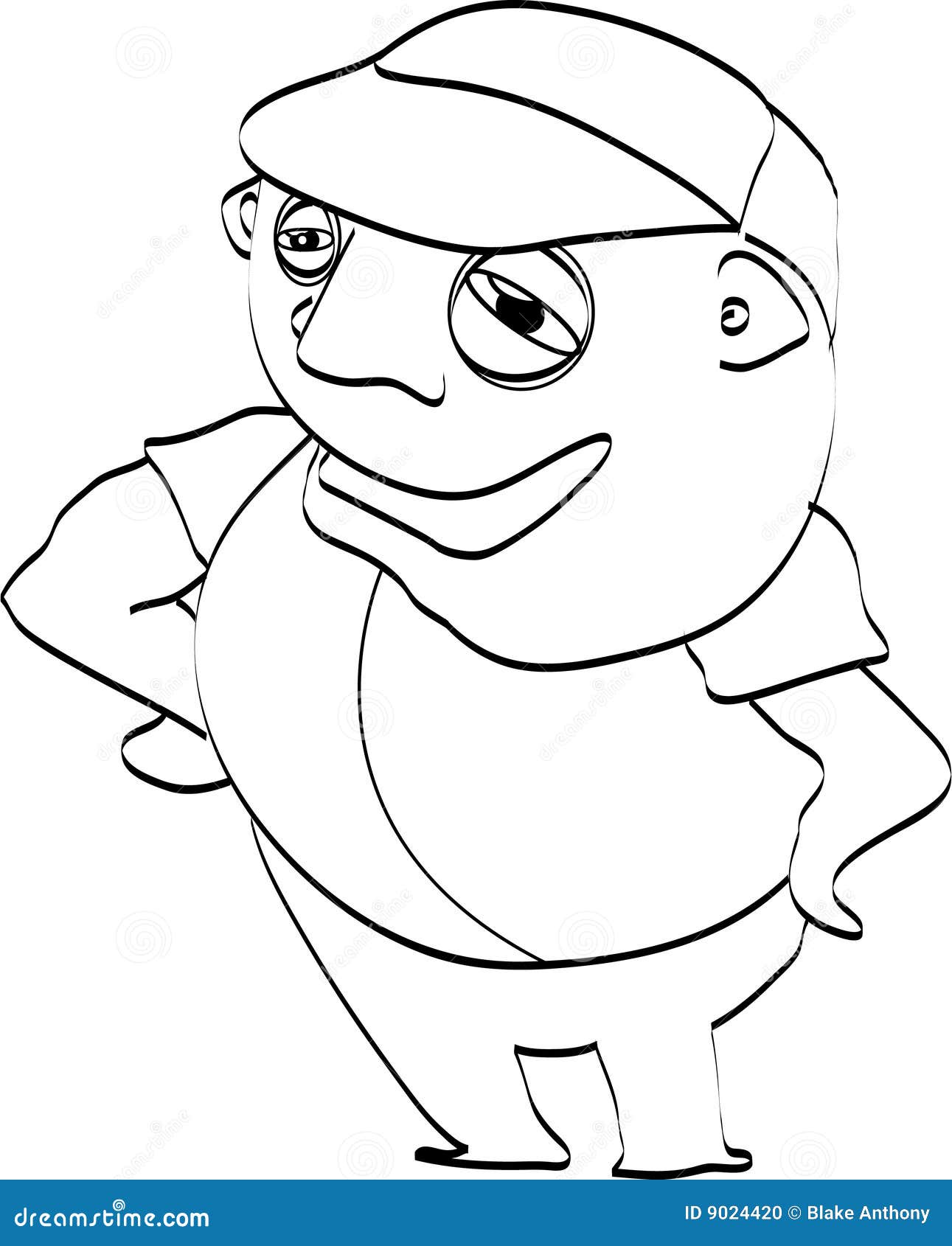 Baseball Umpire Isolated Coloring Page For Kids Cartoon Vector ...
