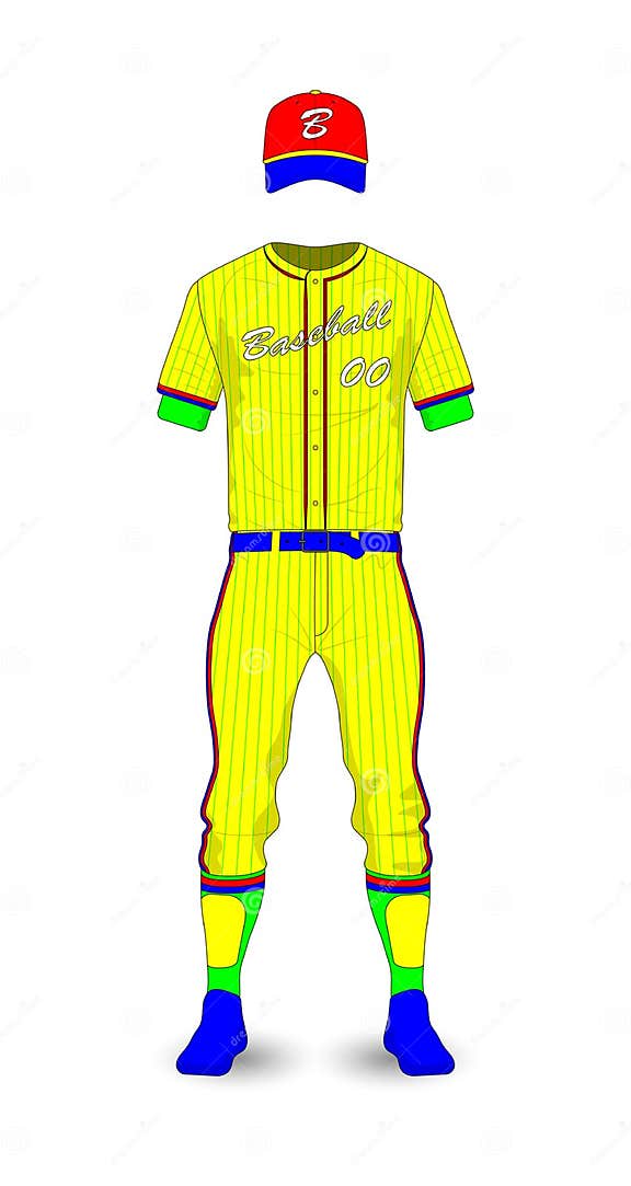 Baseball Uniform Template stock vector. Illustration of softball ...