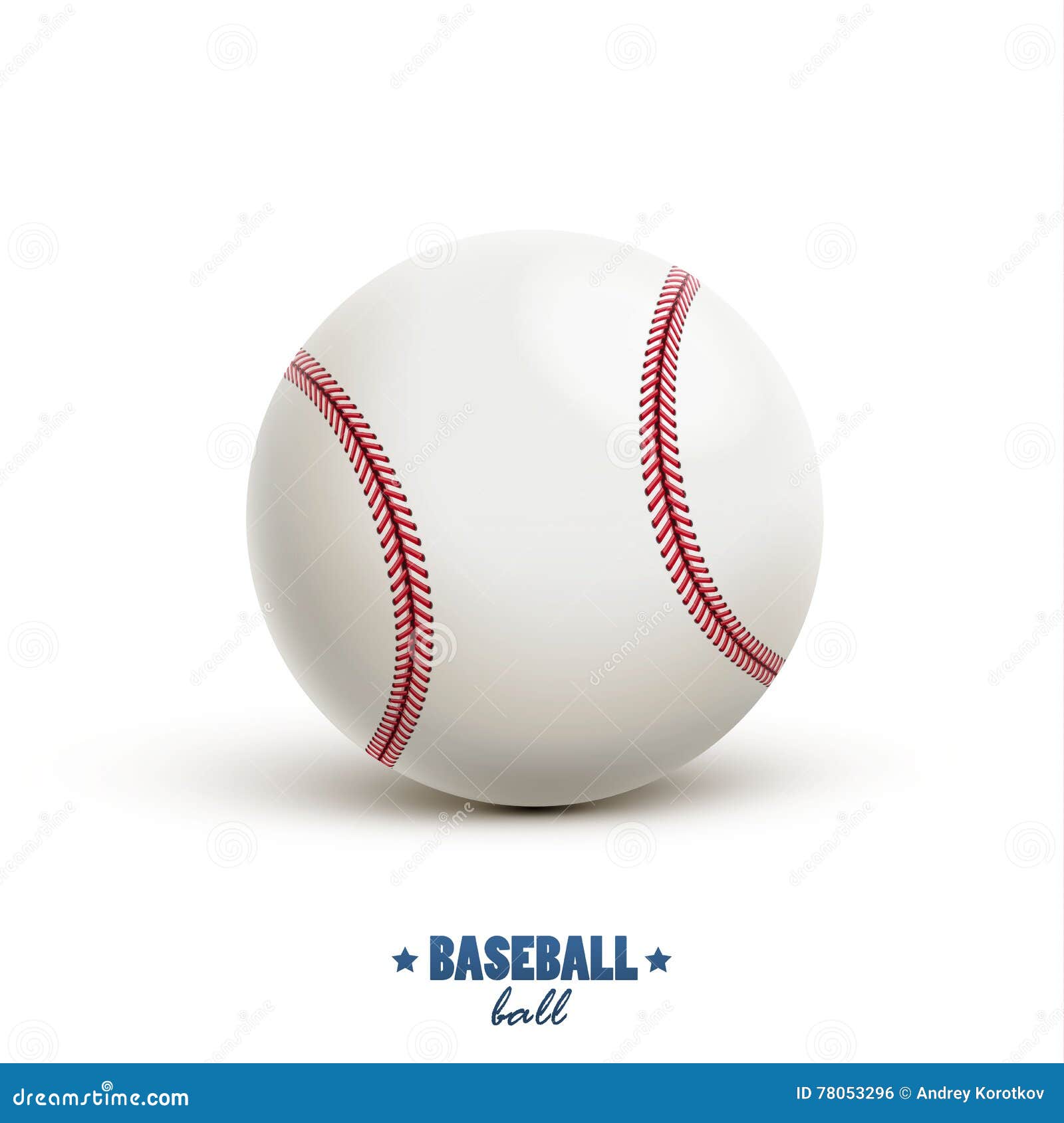 Baseball Vector Realistic Object on White Stock Vector - Illustration ...