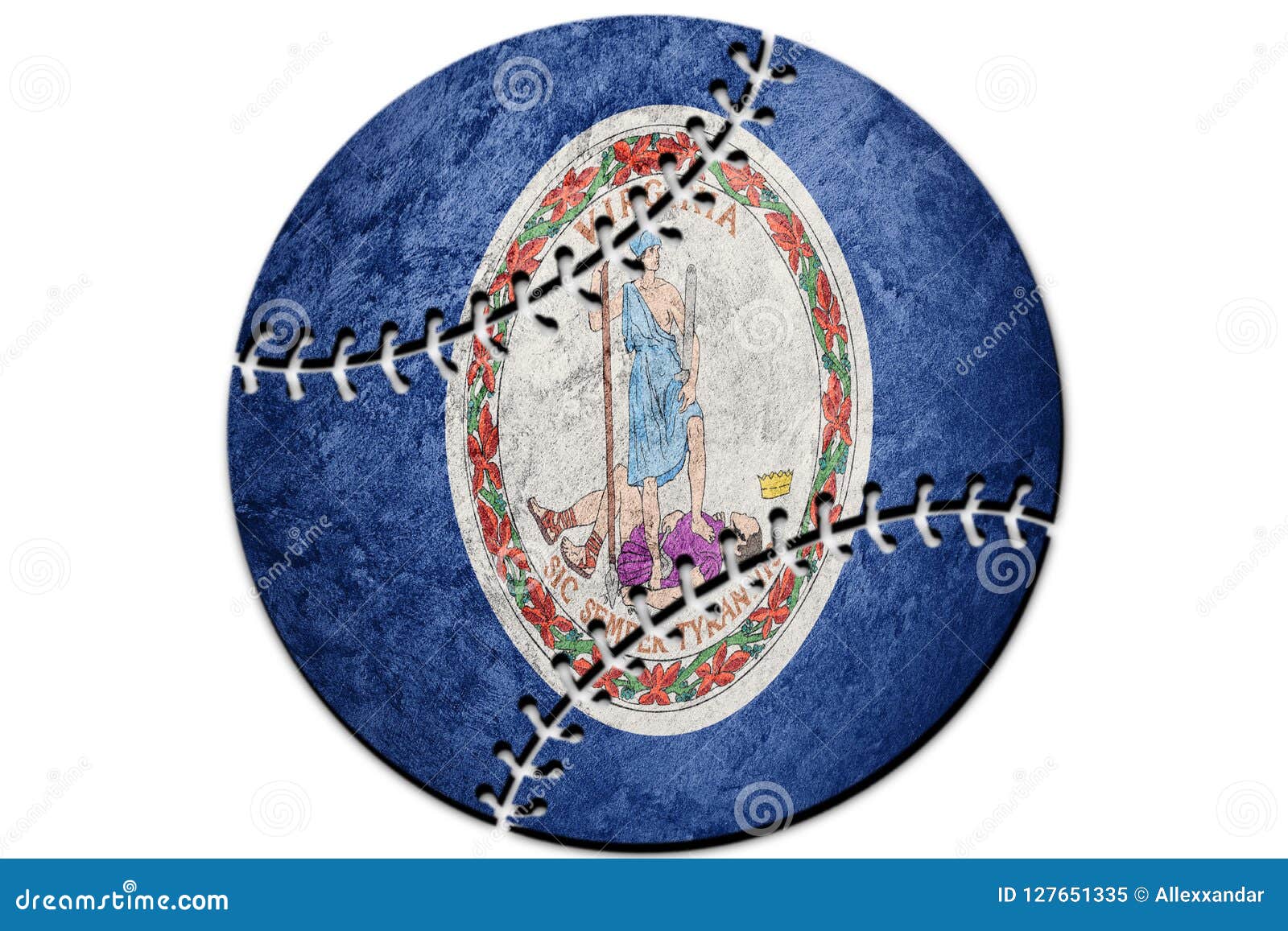 Baseball Virginia State Flag. Virginia Flag Background Baseball Stock ...
