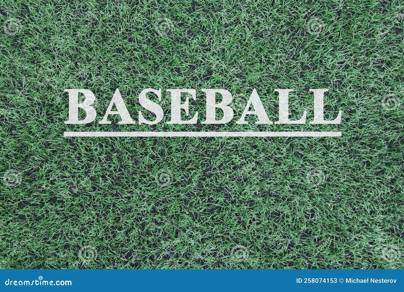 Baseball Word on Artificial Turf, Grass Stock Image - Image of play ...