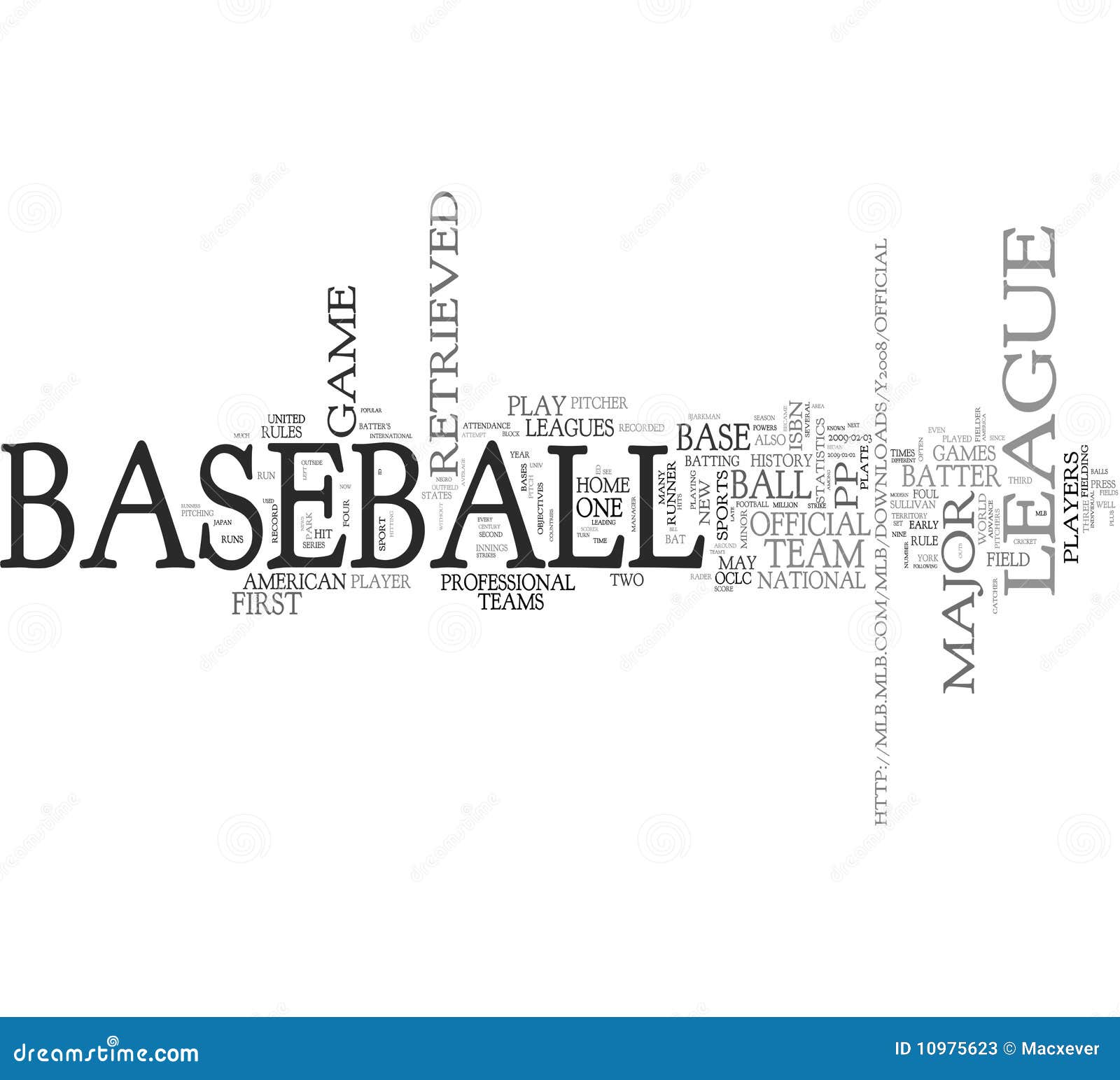 Baseball Word Cloud Concept In Red Caps Stock Photo | CartoonDealer.com ...