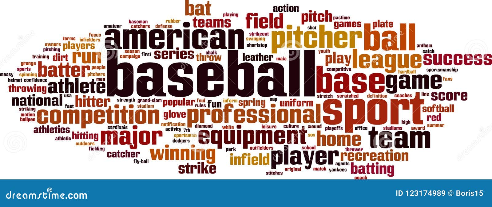 Baseball Word Cloud Concept In Red Caps Stock Photo | CartoonDealer.com ...