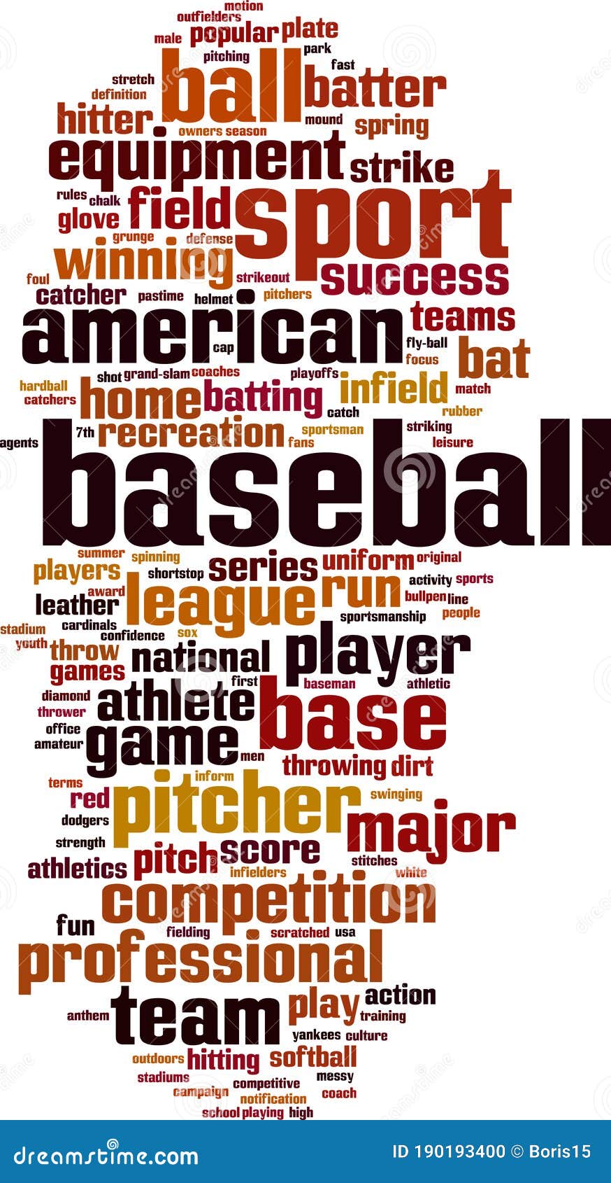 Baseball Word Cloud Concept In Red Caps Stock Photo | CartoonDealer.com ...