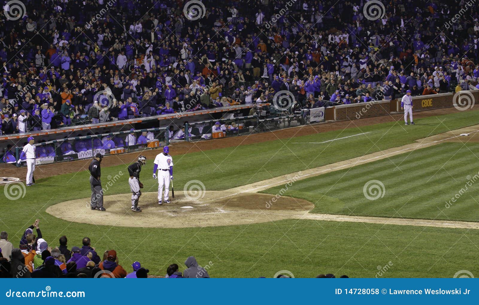Baseball - Wrigley Field Batter Steps in Editorial Stock Photo - Image ...
