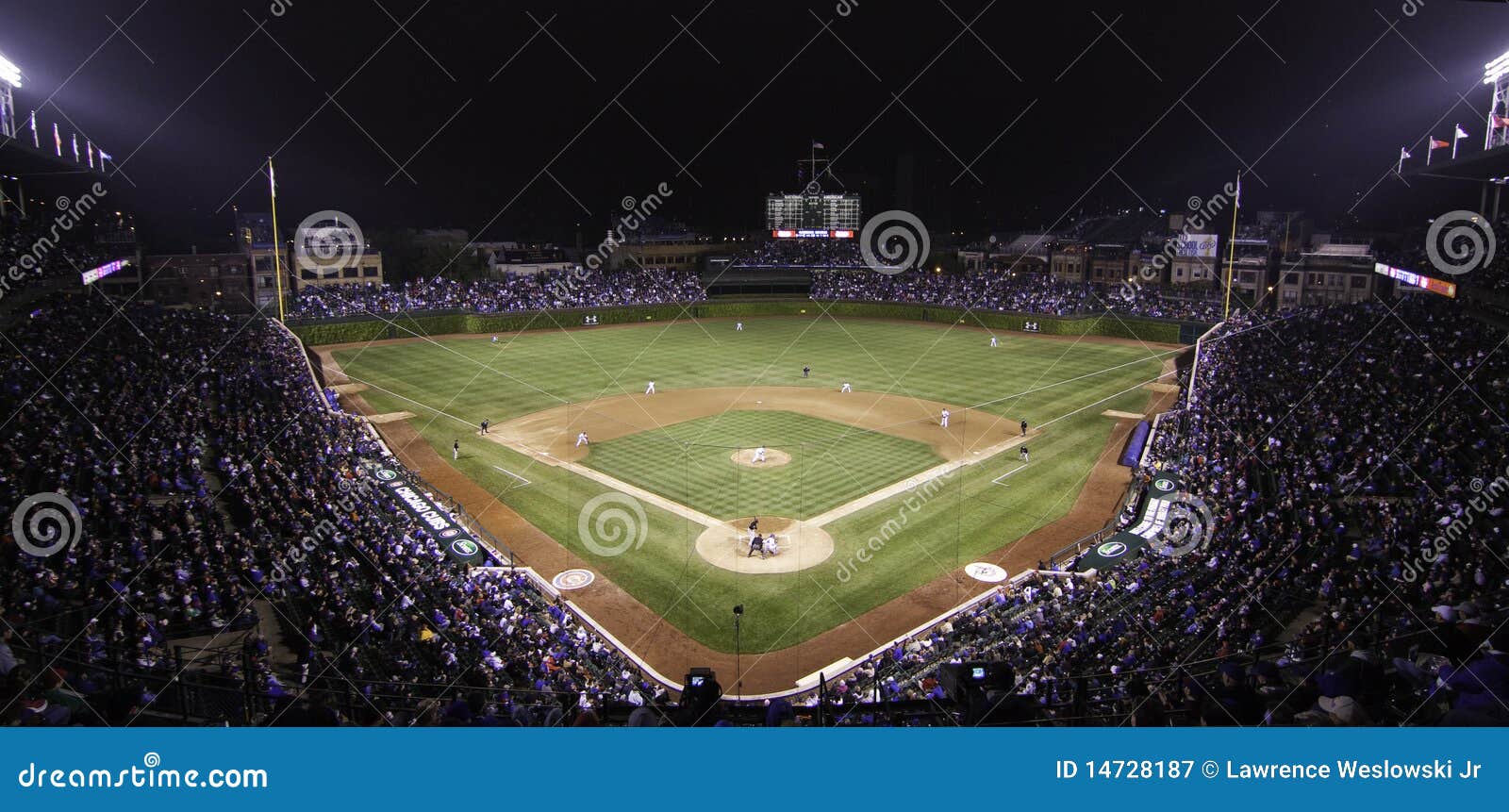 Wrigley Field At Night
