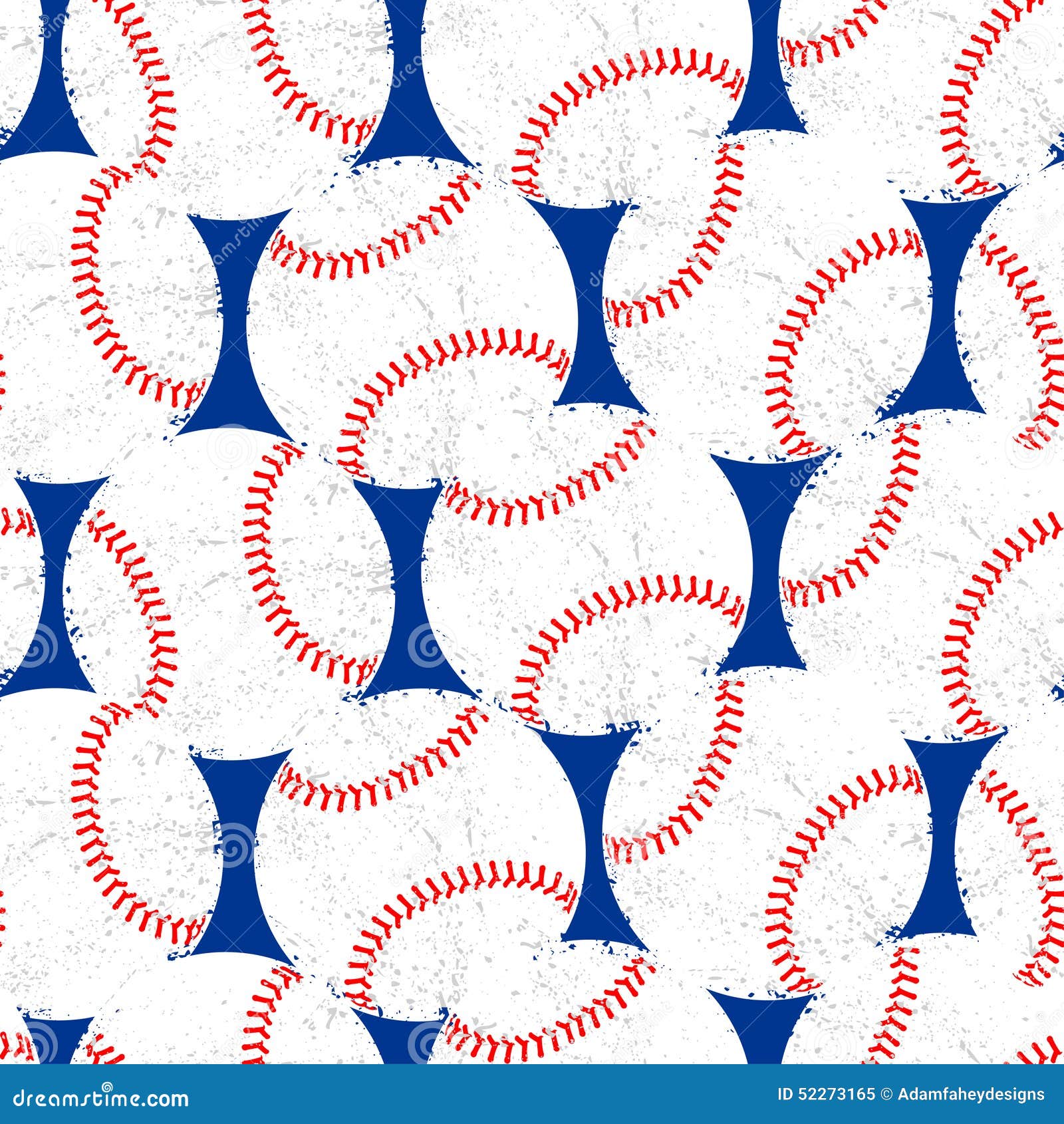 Baseballs with Distressed Texture Seamless Pattern Stock Vector ...