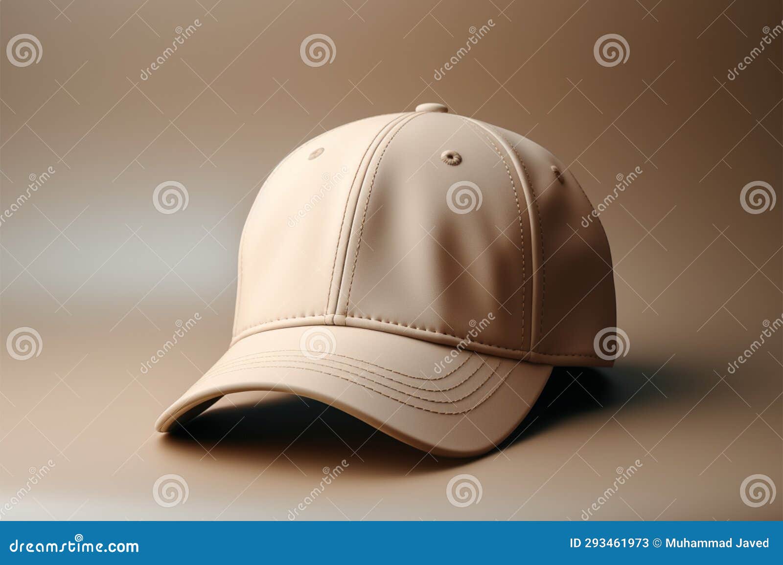 Basecap Mockup Beige Cap Template with Space for Your Design Stock ...