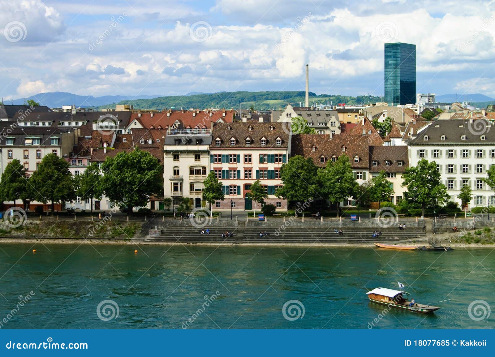 Basel stock image. Image of europe, rhine, riverbank - 18077685