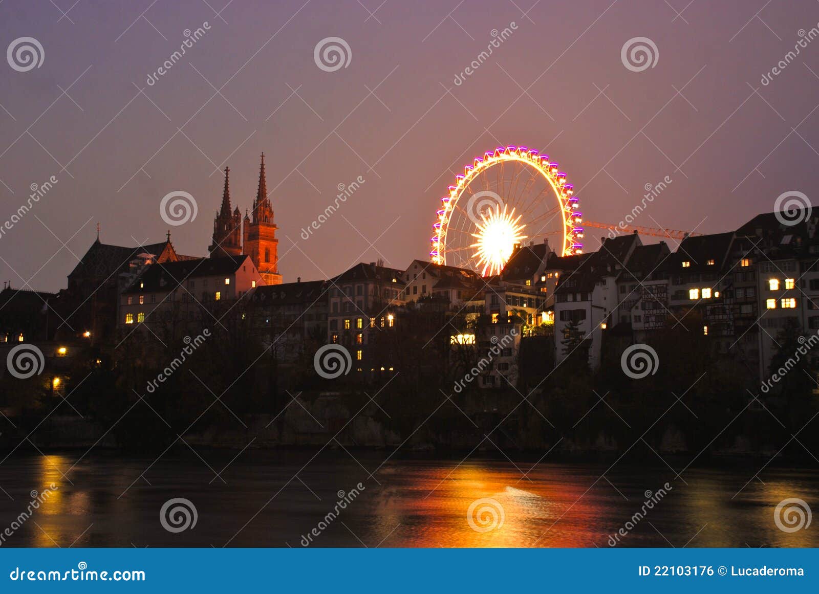 Basel Herbstmesse, Autumn Fair Stock Photo - Image of river, fair: 22103176