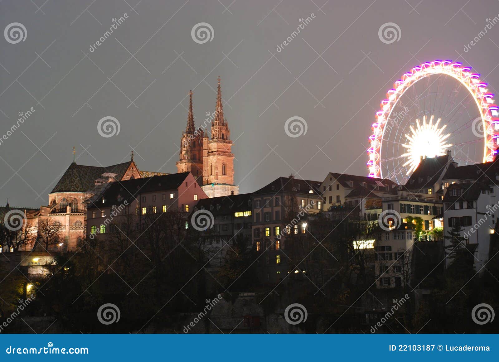 Basel Herbstmesse, Autumn Fair Stock Image - Image of river, swiss ...