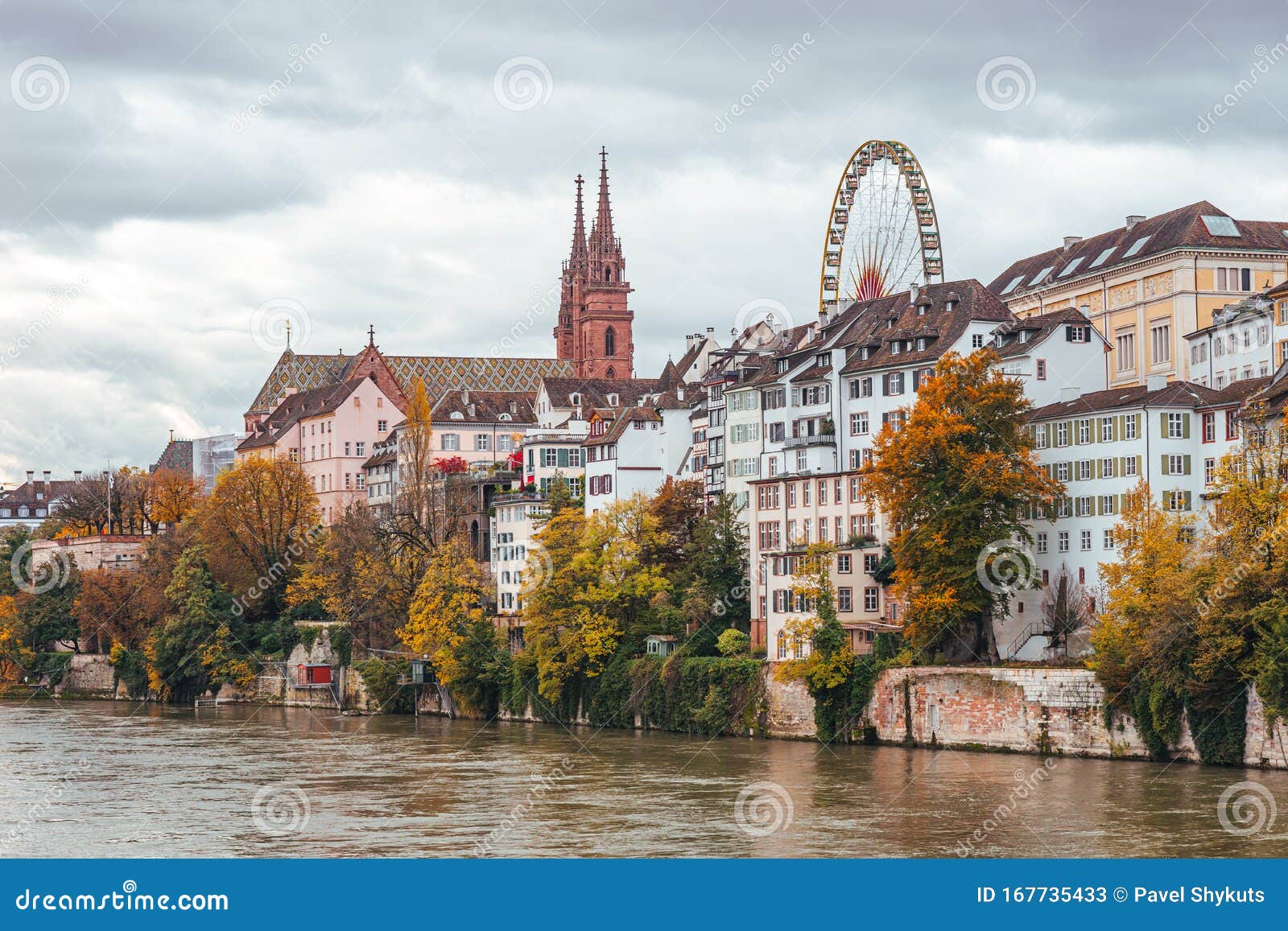 Basel old town stock image. Image of famous, landscape - 167735433