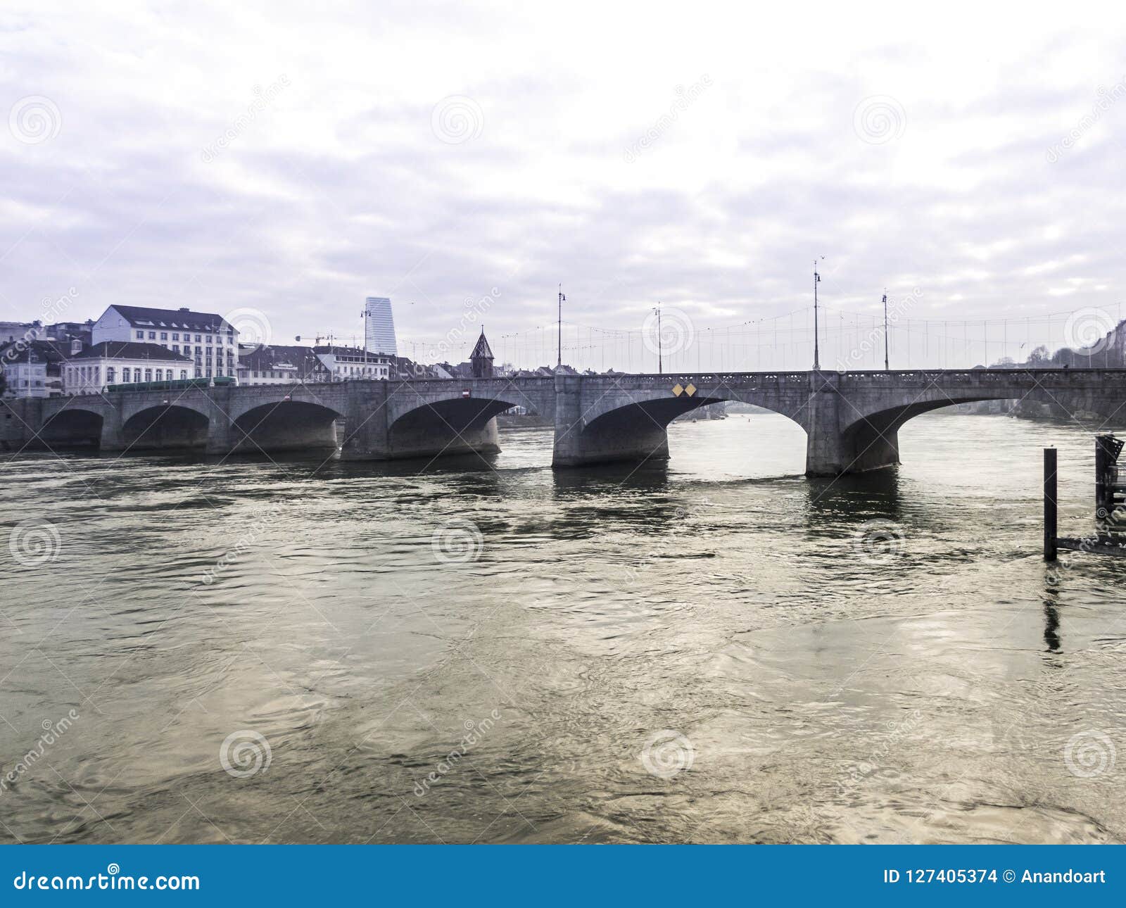 The Middle Bridge of Basel, Switzerland Stock Photo - Image of bridge ...