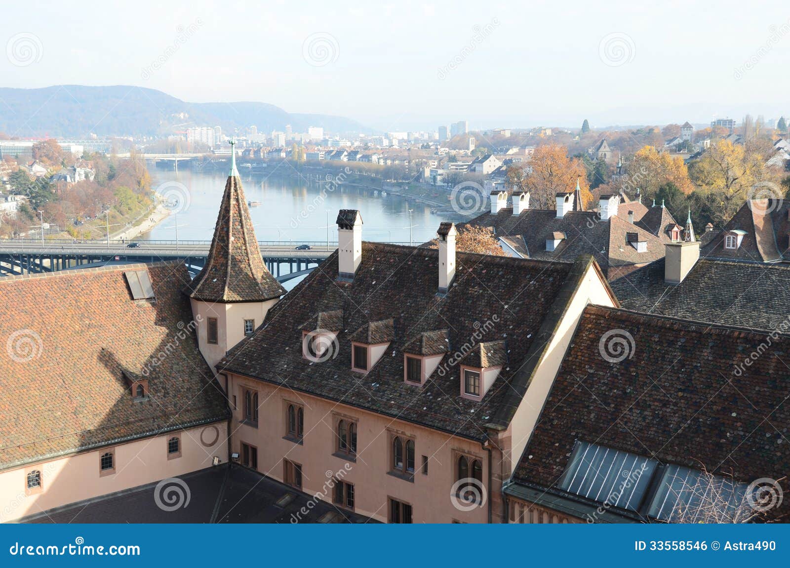 Basel, Switzerland stock photo. Image of aerial, switzerland - 33558546