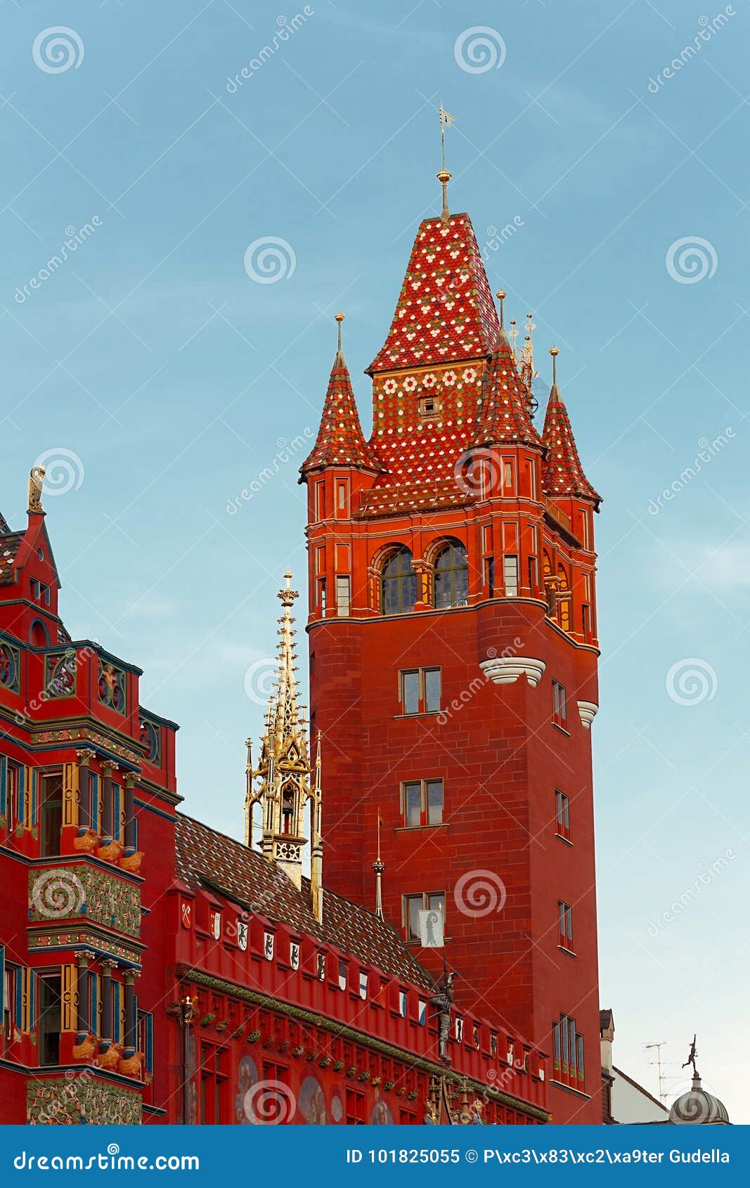 Basel town hall stock image. Image of townhall, switzerland - 101825055