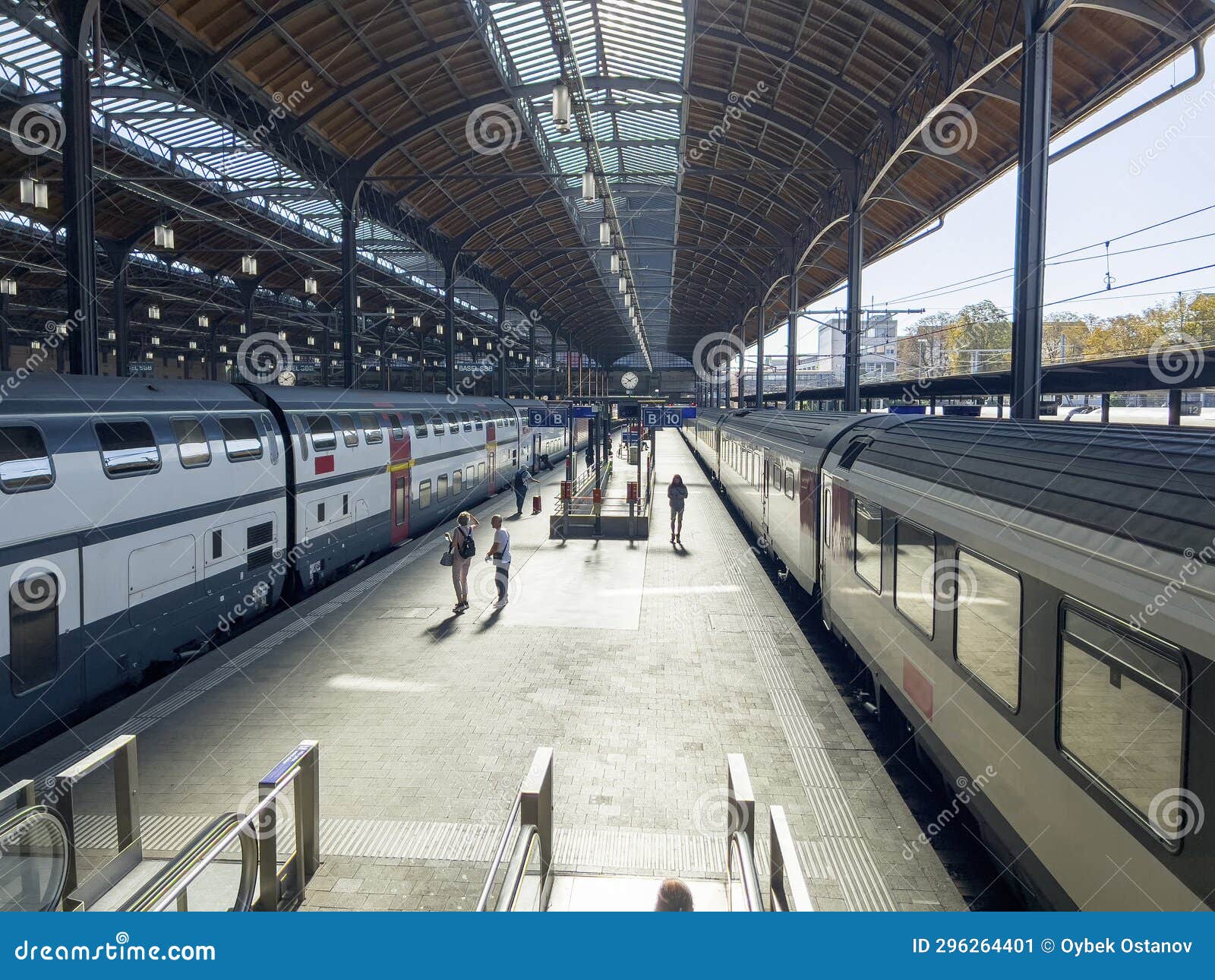 Basel Train Station is Large and Idyllic Stock Image - Image of europe ...