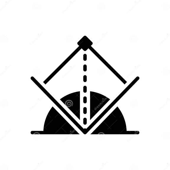 Black Solid Icon for Baseline, Diagram and Point Stock Vector ...