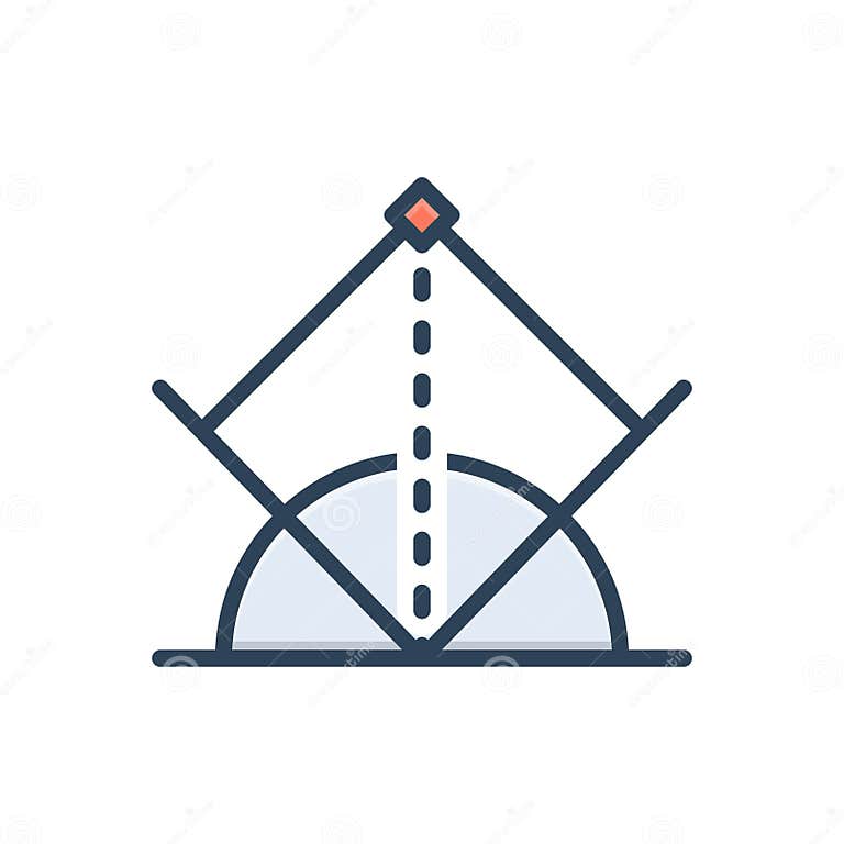 Color Illustration Icon for Baseline, Diagram and Point Stock Vector ...