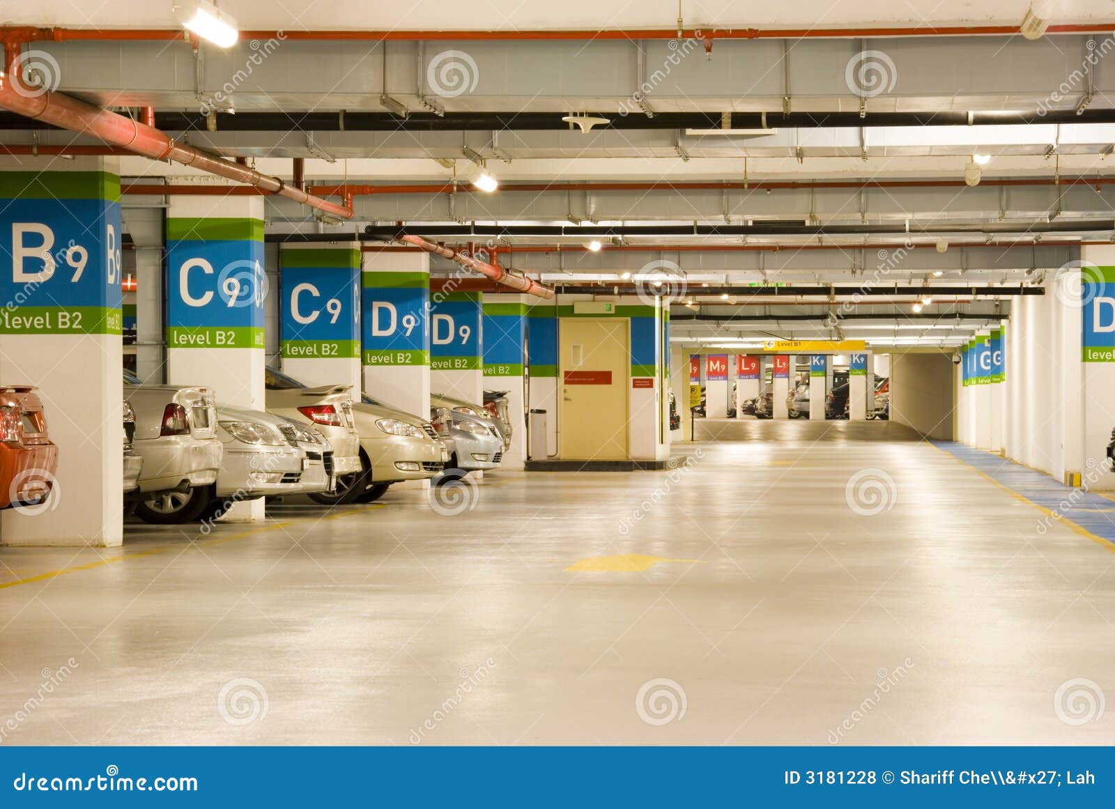 Basement Car Park stock photo. Image of facilities, transportation ...