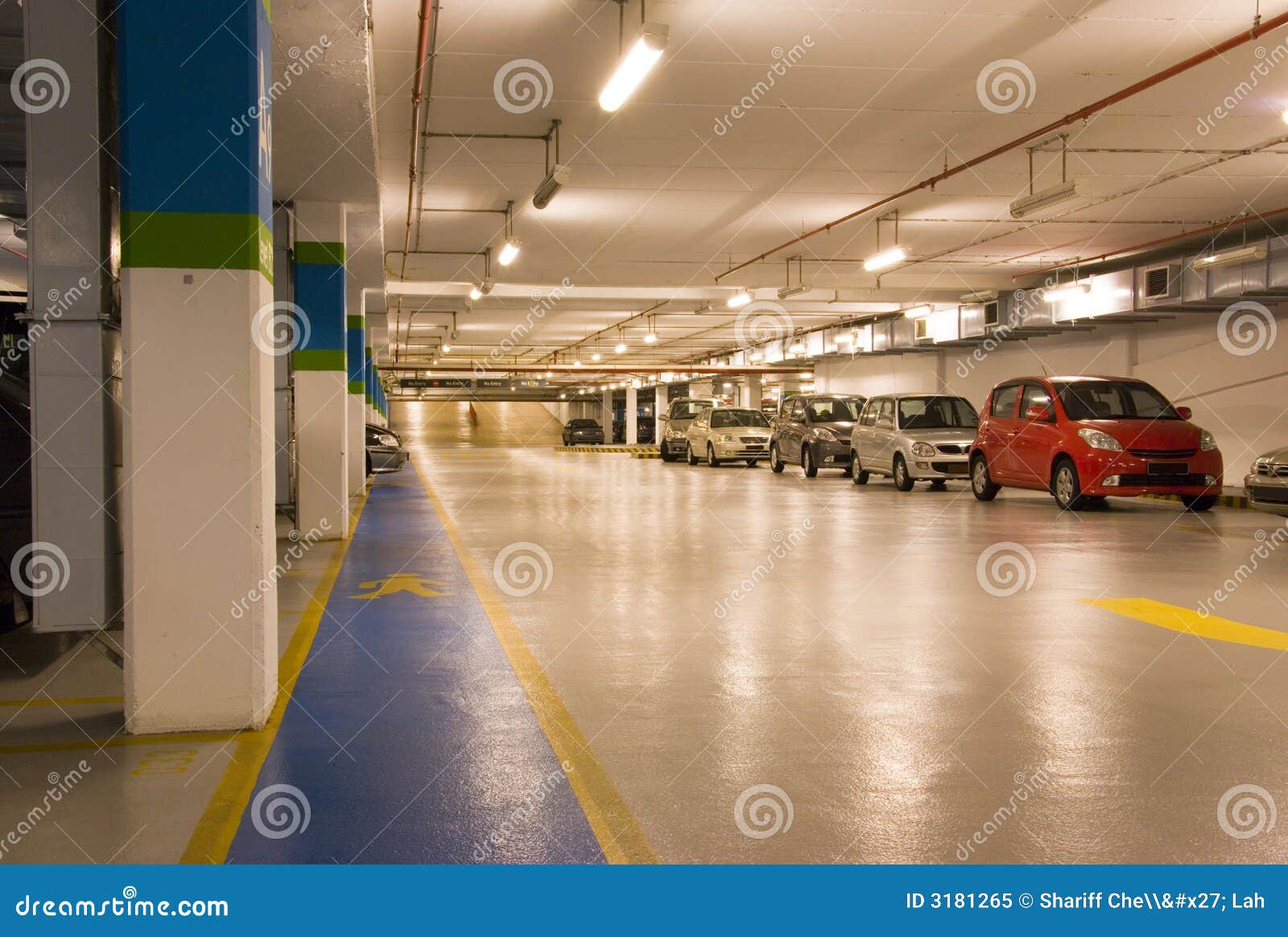 Basement Car Park stock image. Image of facilities, basement - 3181265