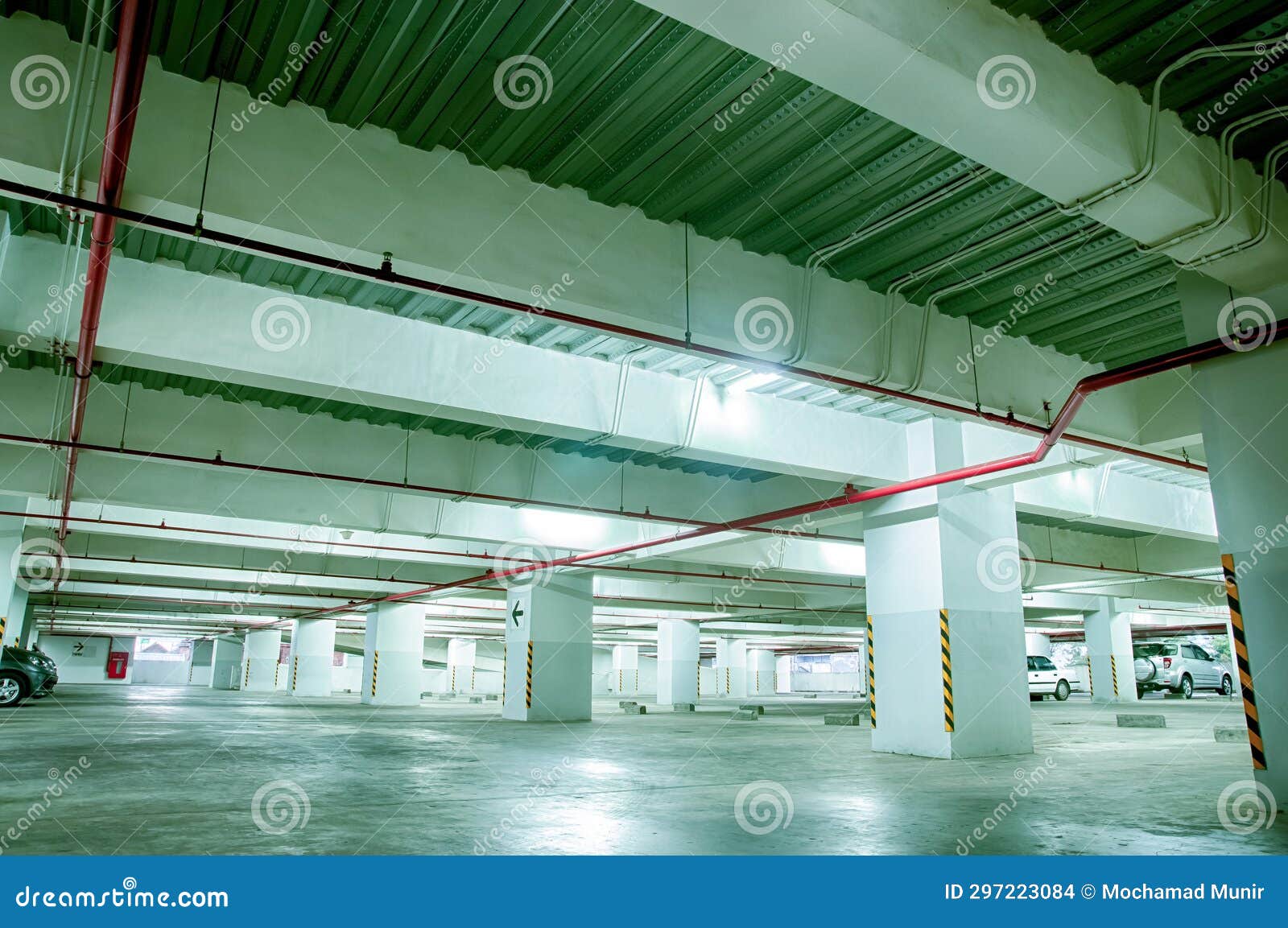 Basement car parking area stock photo. Image of place - 297223084
