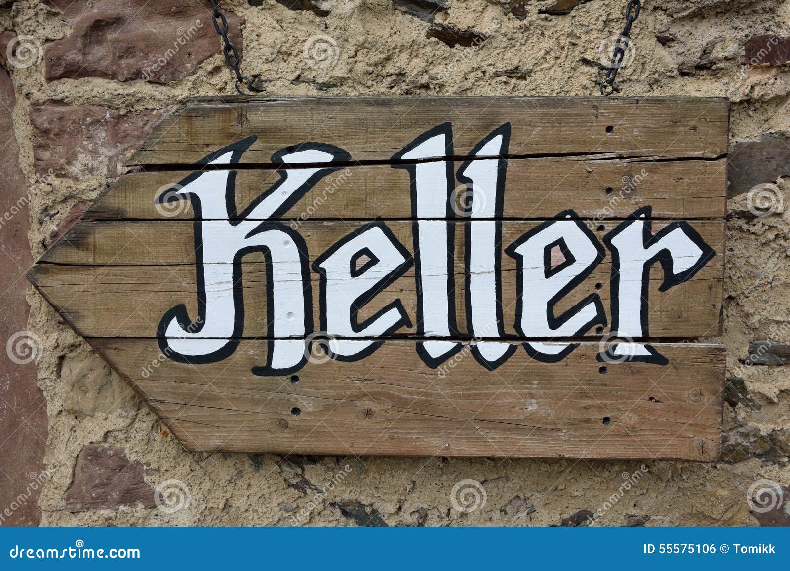 Basement, German Sign Keller Direction Entry Stock Photo - Image of ...
