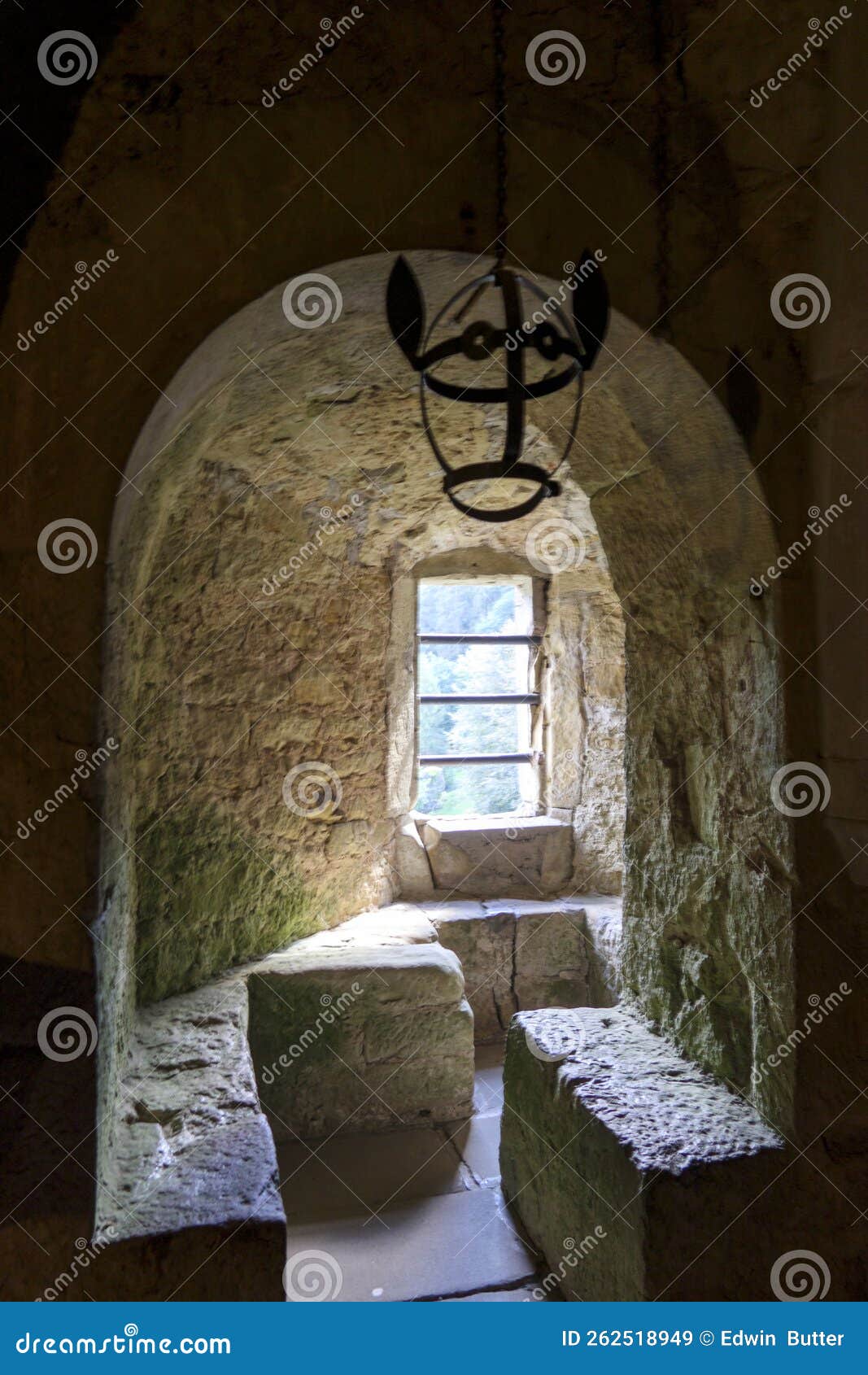 Basement of the Medieval Castle of Beaufort Stock Image - Image of ...