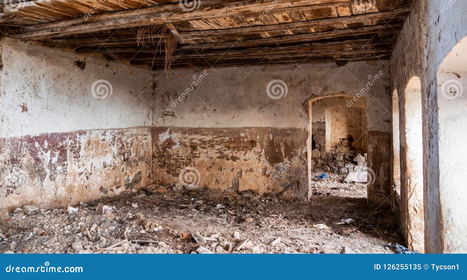 Basement of an Old Dilapidated Building Stock Image - Image of ...