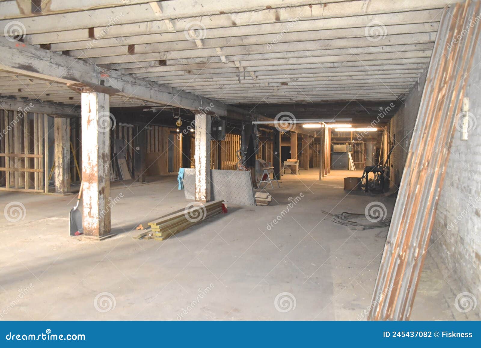 Renovation of a Warehouse Basement Stock Photo - Image of renovation ...