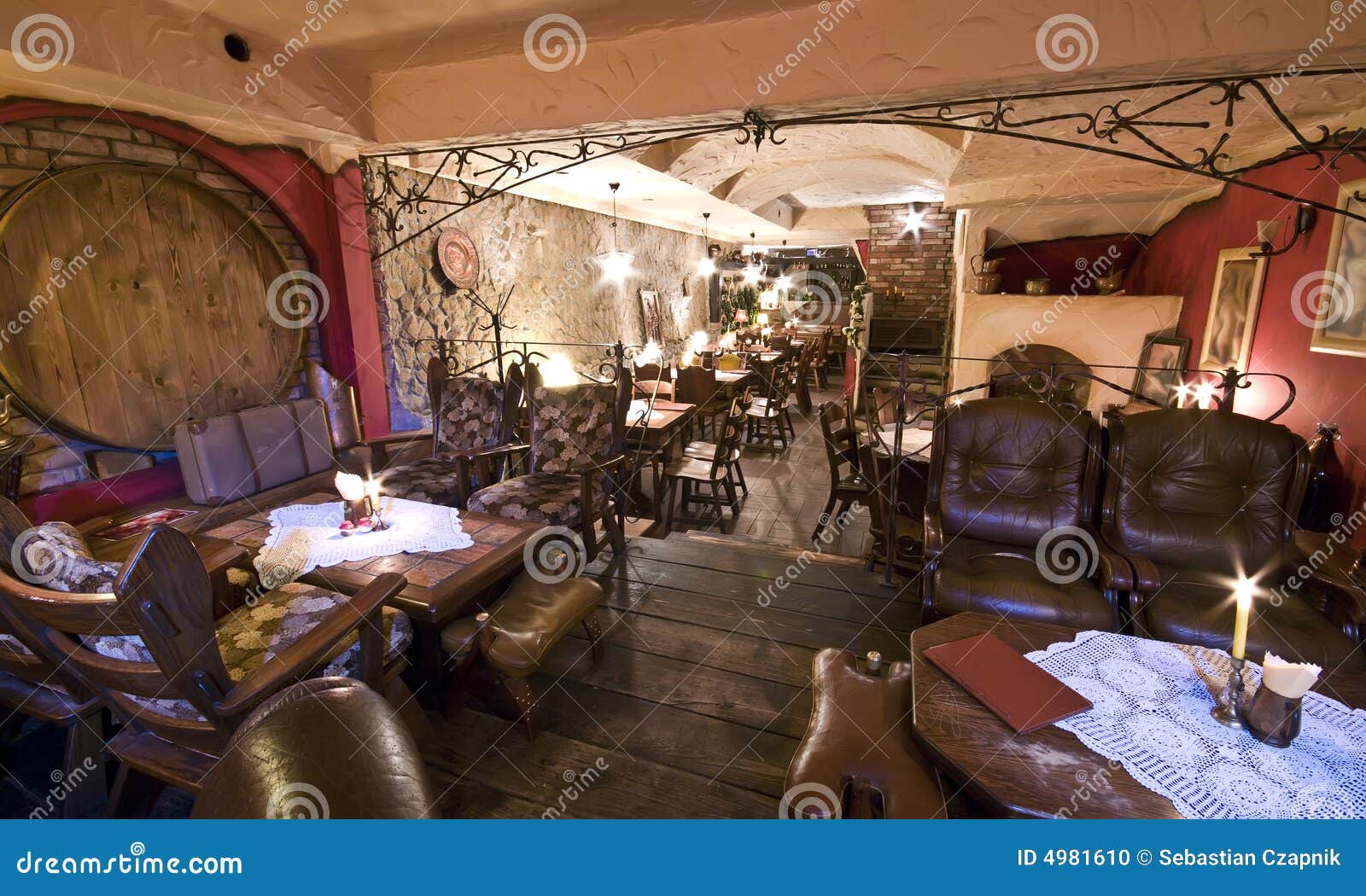 Basement restaurant stock photo. Image of feel, decoration - 4981610