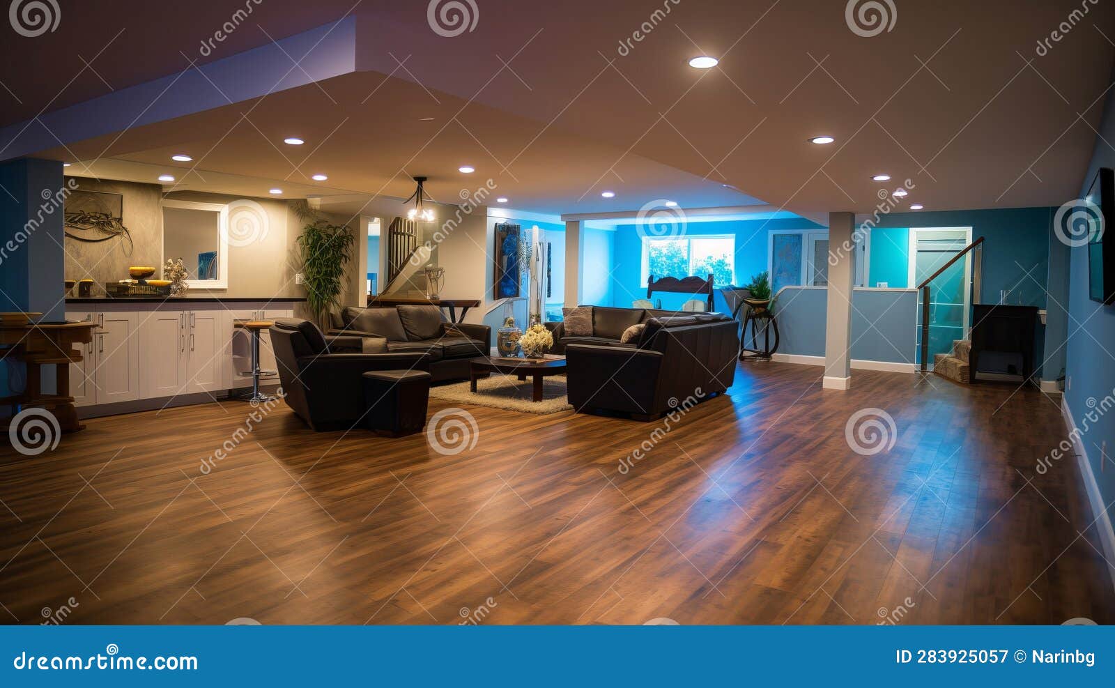 The Basement Room of a Beautiful Bright Modern Style House. AI ...