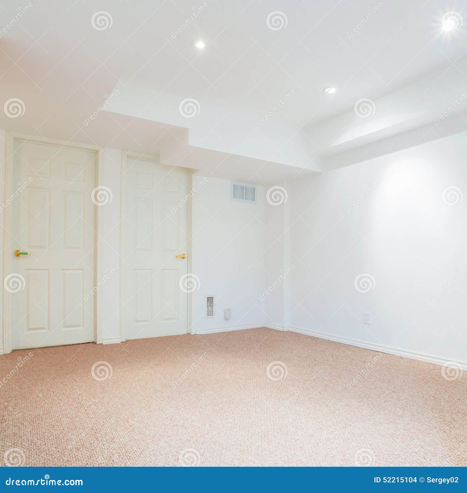 Basement Room Interior Design Stock Photo - Image of door, stool: 52215104