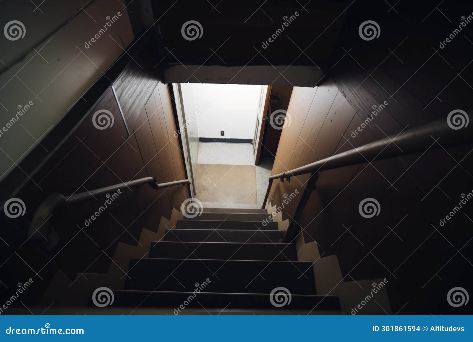 Eerie Descending Stairs Royalty-Free Stock Photo | CartoonDealer.com ...