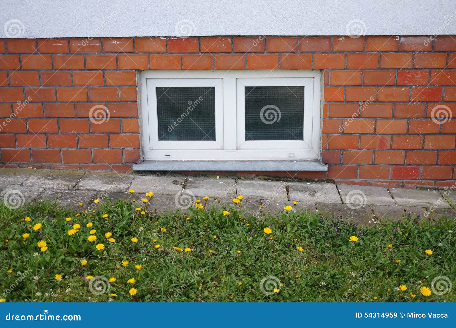 Basement Window With A Metal Barrier Royalty-Free Stock Photography ...