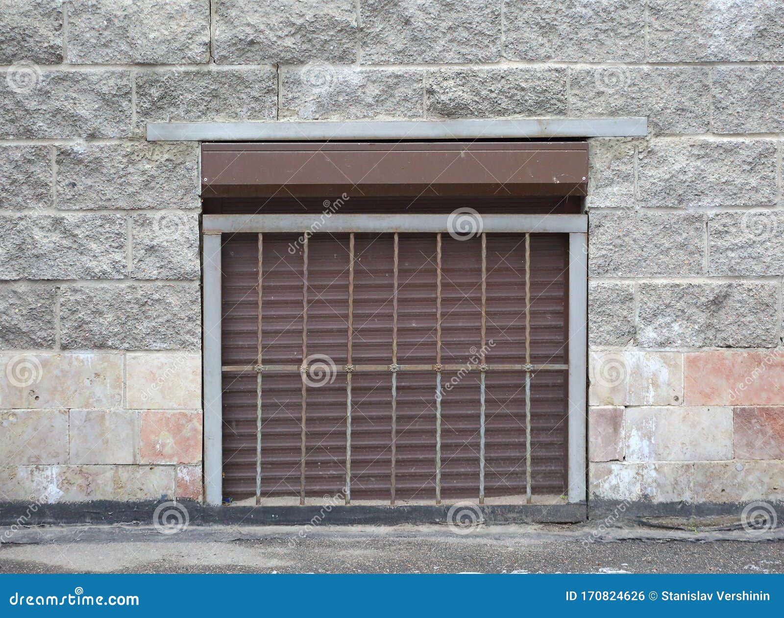 Basement Window with a Metal Barrier Stock Photo - Image of basement ...
