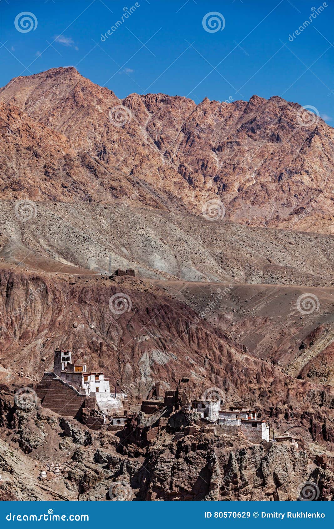 Basgo Monastery. Ladakh, India Stock Image - Image of landscape ...