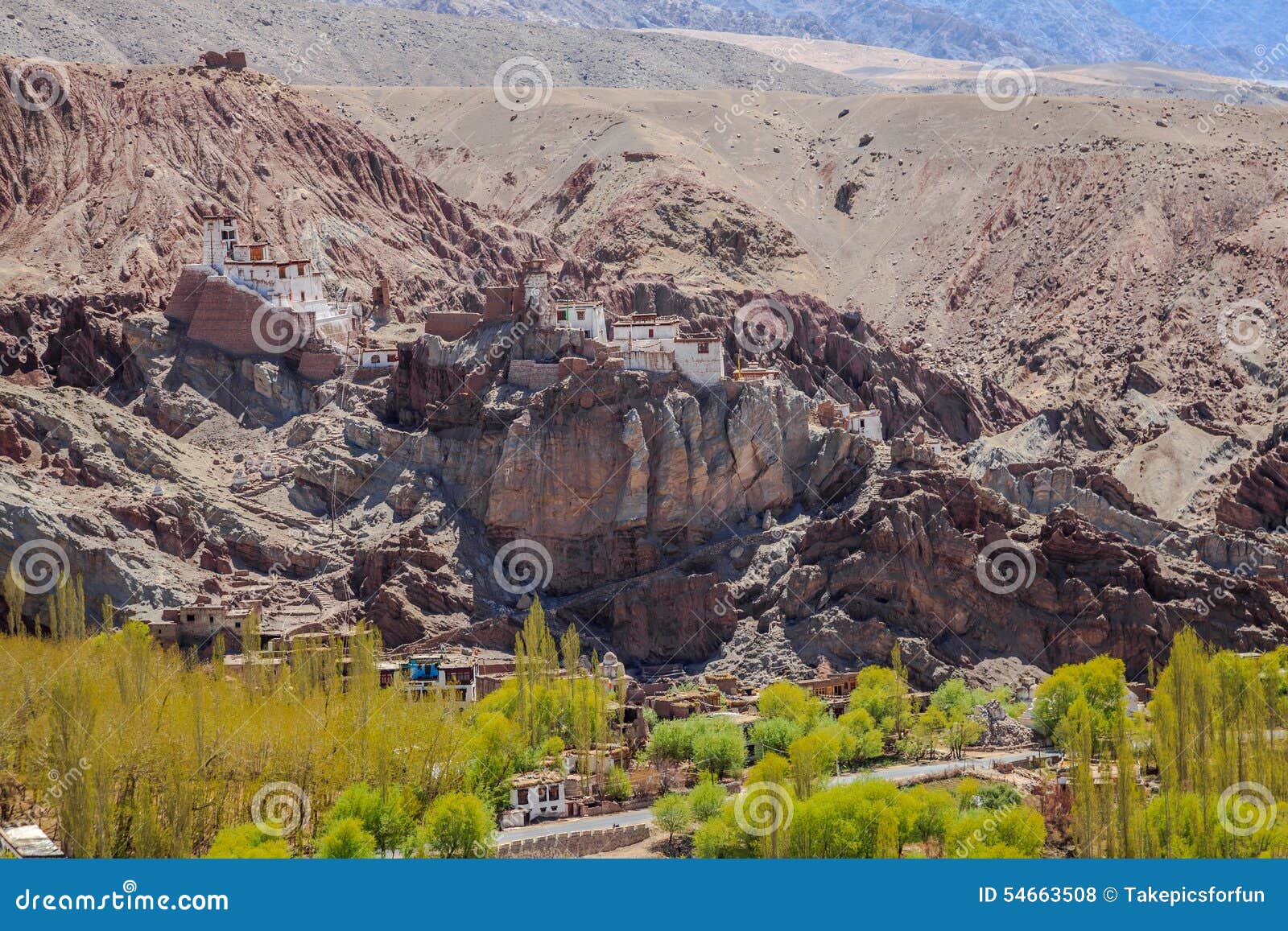 Basgo Monastery stock photo. Image of flags, prayer, buddhism - 54663508