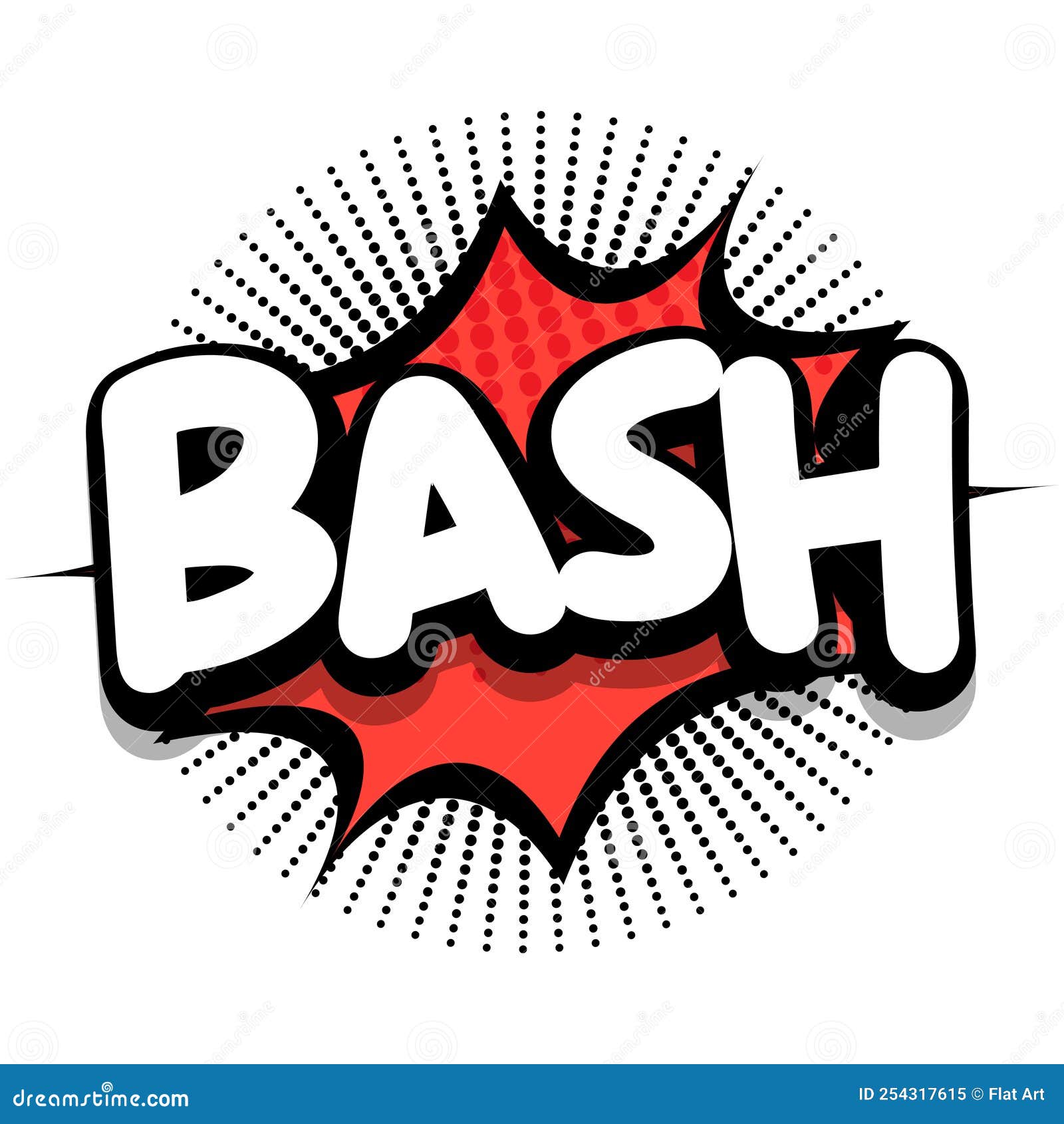 Bash Comic Book Explosion Bubble Vector Illustration Stock Vector ...