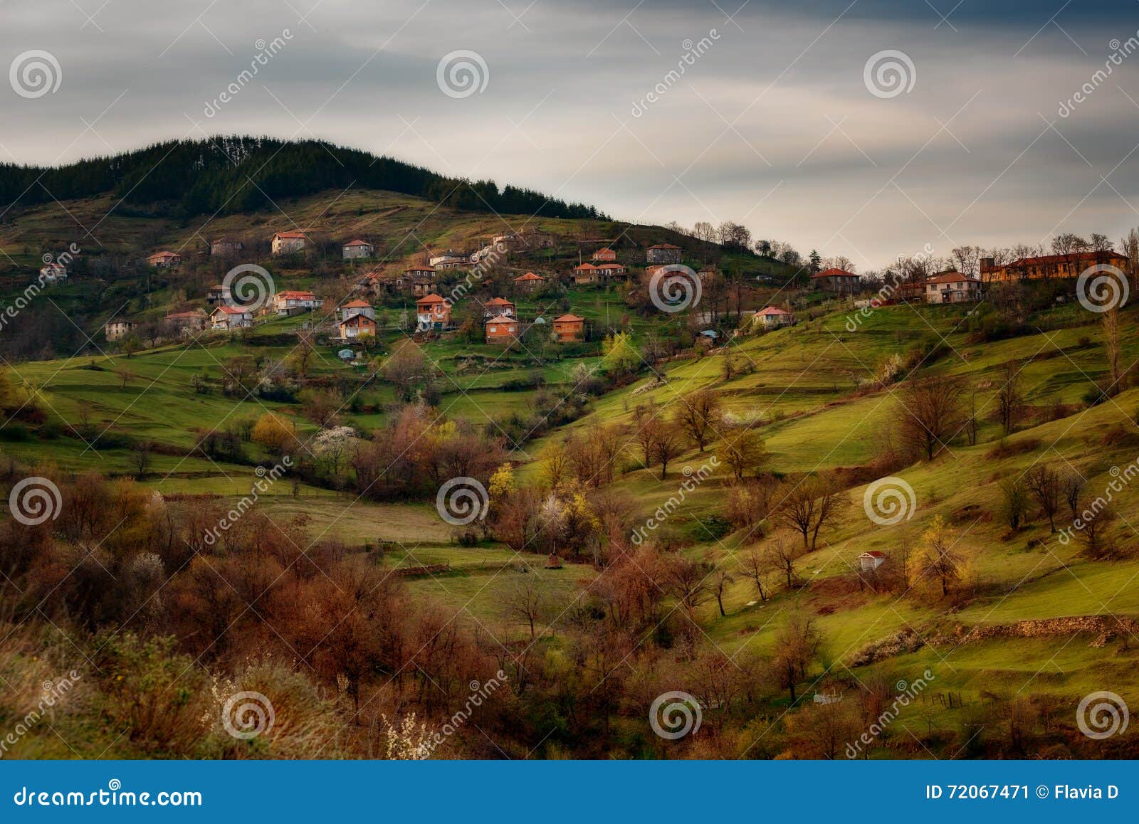 Bashevo Village, Eastern Rhodopes, Bulgaria Stock Image - Image of hill ...