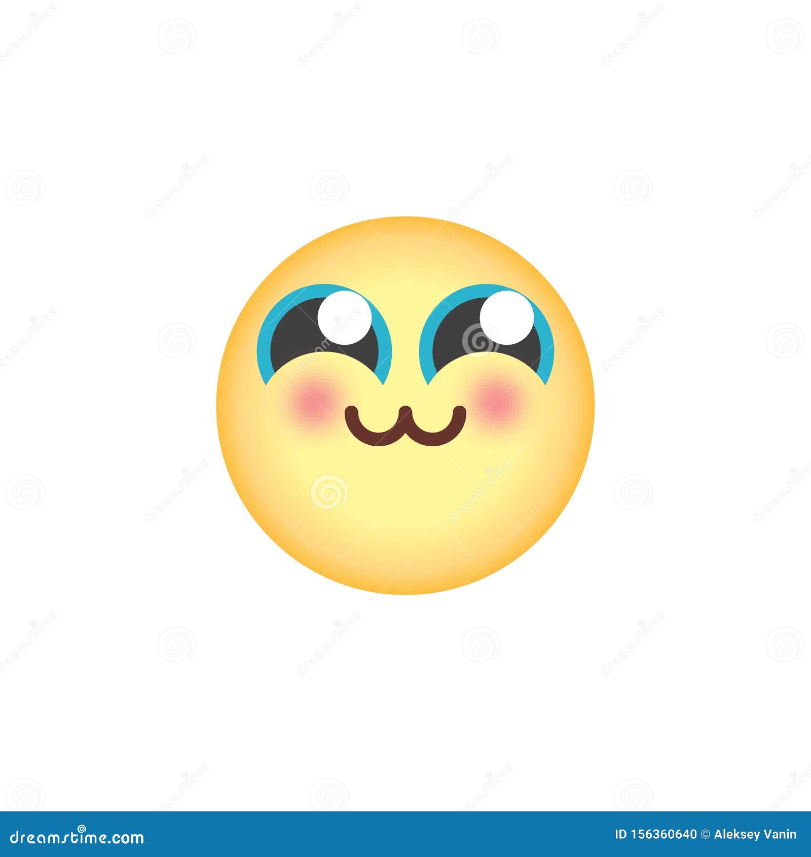 Bashful Emoticon vektor abbildung. Illustration von farbe - 156360640