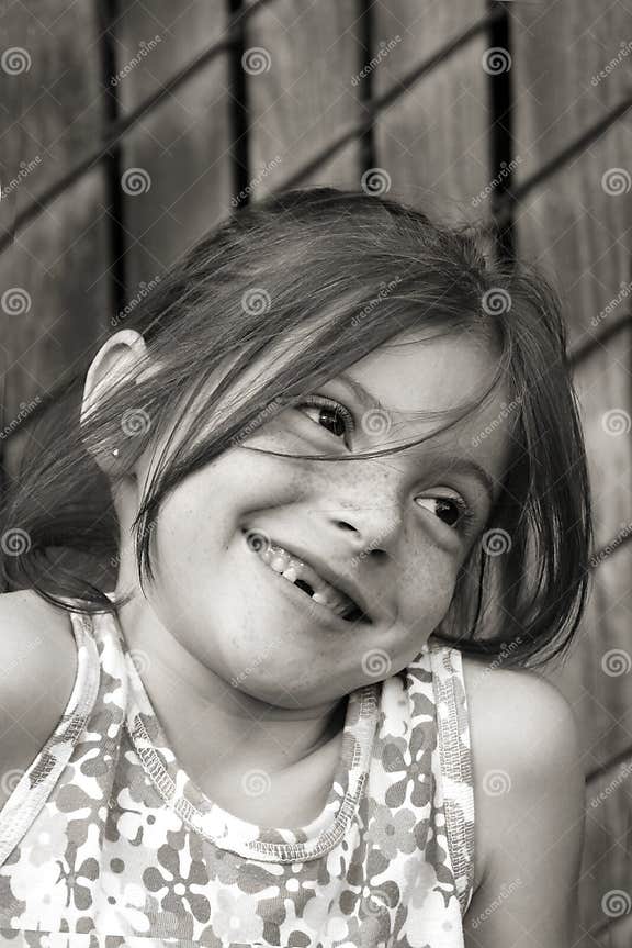Bashful girl stock image. Image of innocent, white, teeth - 2842967