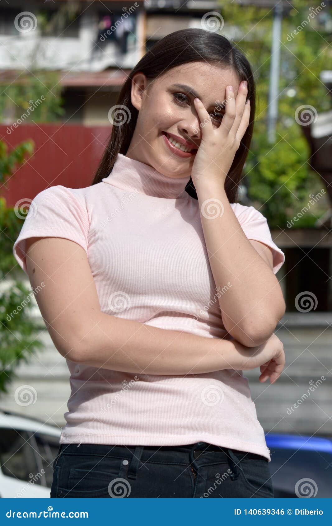 Bashful Young Diverse Person Stock Photo - Image of bashful, youthful ...