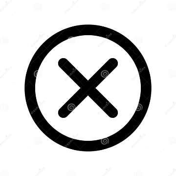 Basic app close icon stock vector. Illustration of failure - 94906110